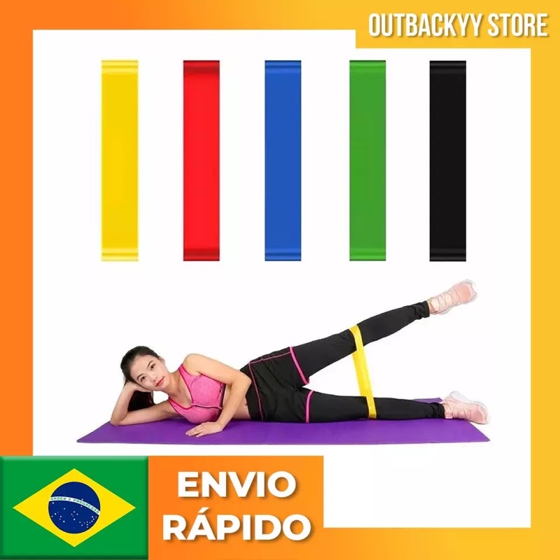 Fita Elástica de Resistência Academia loga Exercícios Físicos Fitness ...