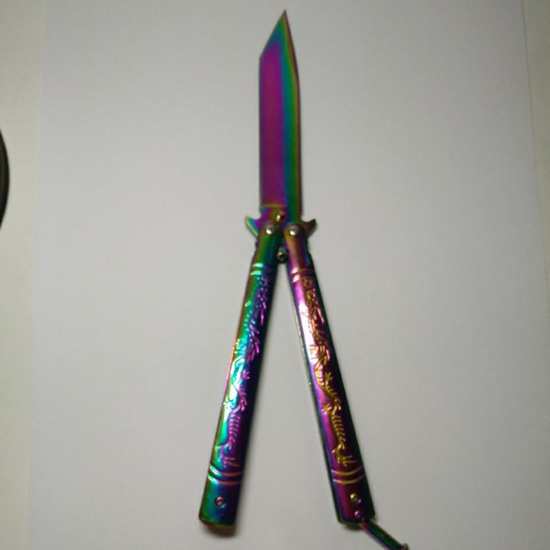 Canivete faca butterfly aço inox 22cm | Shopee Brasil