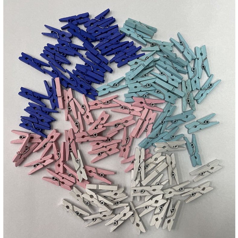 Mini Pregador Prendedor Madeira Coloridos Cores 2,5cm PACOTE COM 24 ...