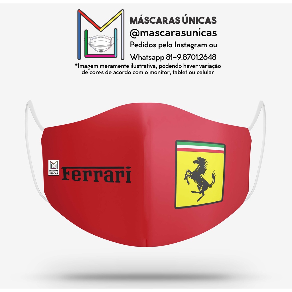 Máscara Ferrari com válvula n95 | Shopee Brasil