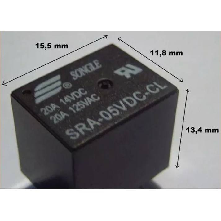 Relê de Potência Songle SRA-05VDC-CL 20A 5 Volts | Shopee Brasil