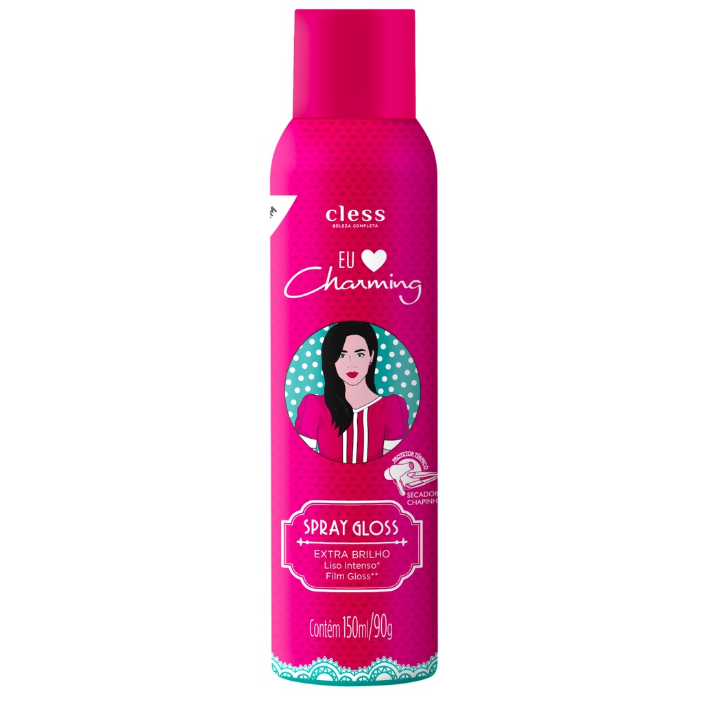 Spray Cless Charming Gloss Térmico Extra Brilho 150ml | Shopee Brasil