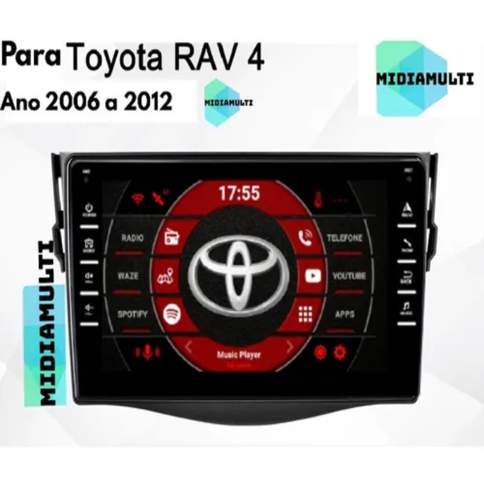 Central Multimidia Toyota Rav 4 2006-2009 Gps Waze | Shopee Brasil