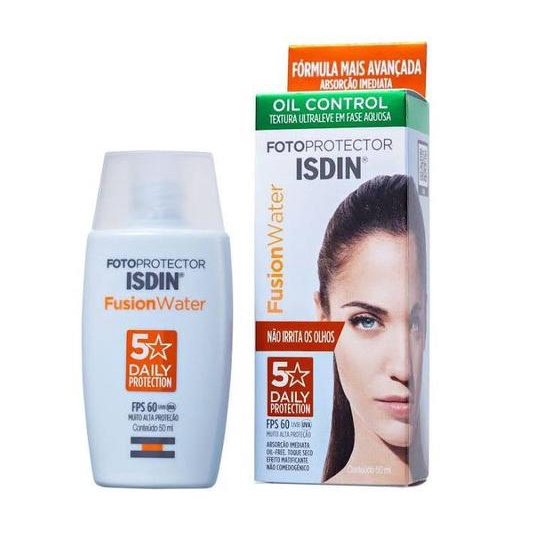 PROTETOR SOLAR FACIAL ISDIN FUSION WATER OIL CONTROL FPS60 50ML | Shopee Brasil