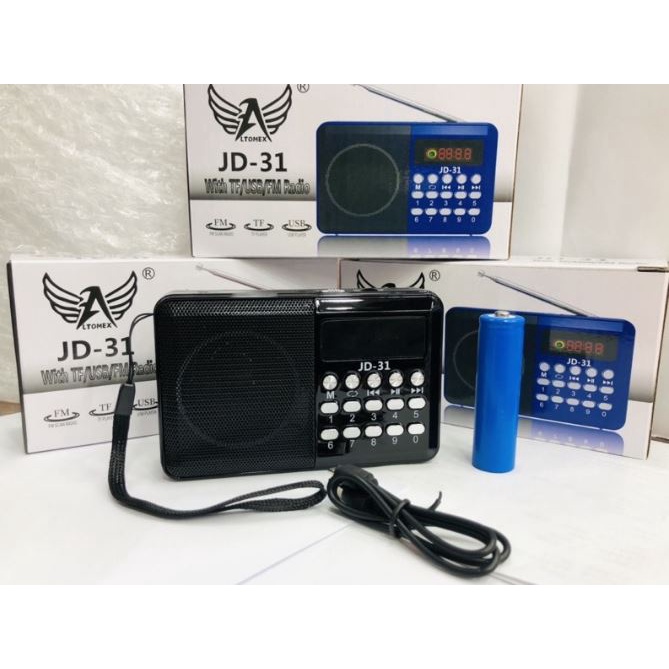 Radio retro portatil fm/bluetooth/usb/tf recarregavel altomex JD-31/JD32/JD-30 | Shopee Brasil