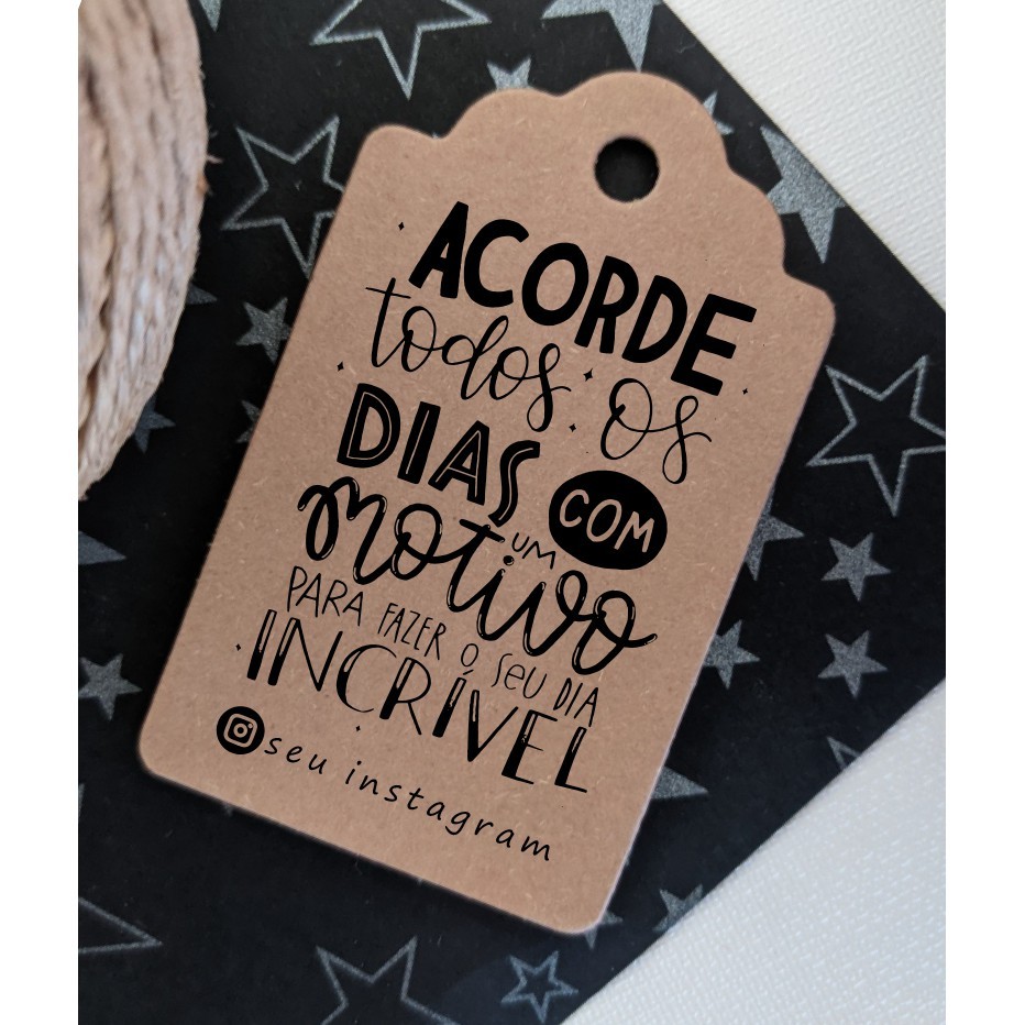 Tags Frase Motivacional - Papel Kraft - 150 Unidades | Shopee Brasil