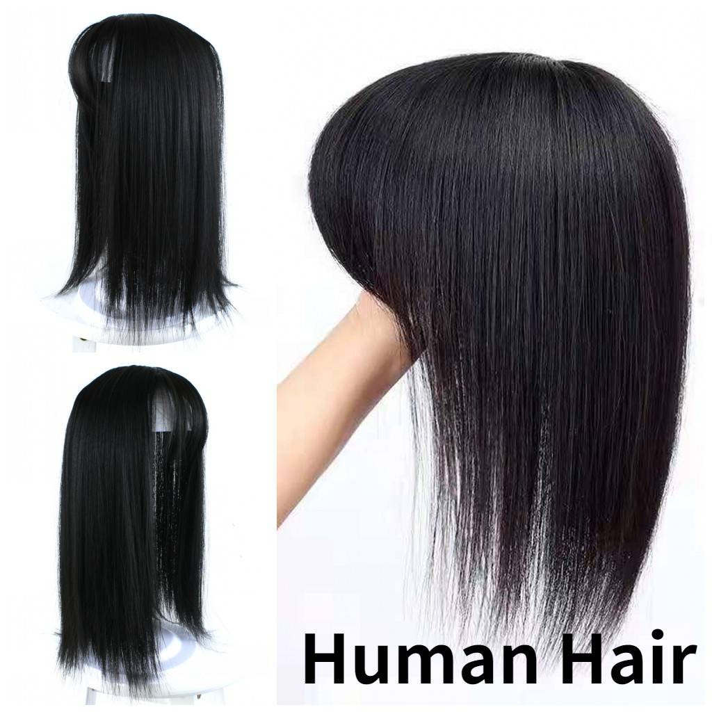 Cabelo Humano Topper Peruca 3 Clipe Em Uma Única Peça Da Extensão Do ...
