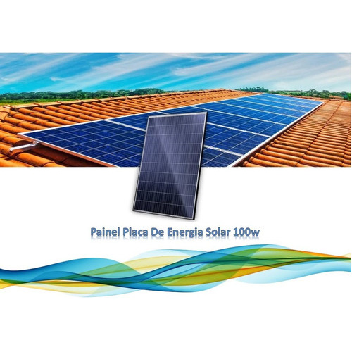 Painel Placa De Energia Solar 100w | Shopee Brasil