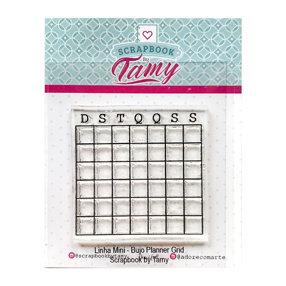 Carimbo Mini Bujo Planner Grid Scrapbook By Tamy - Lillipop | Shopee Brasil