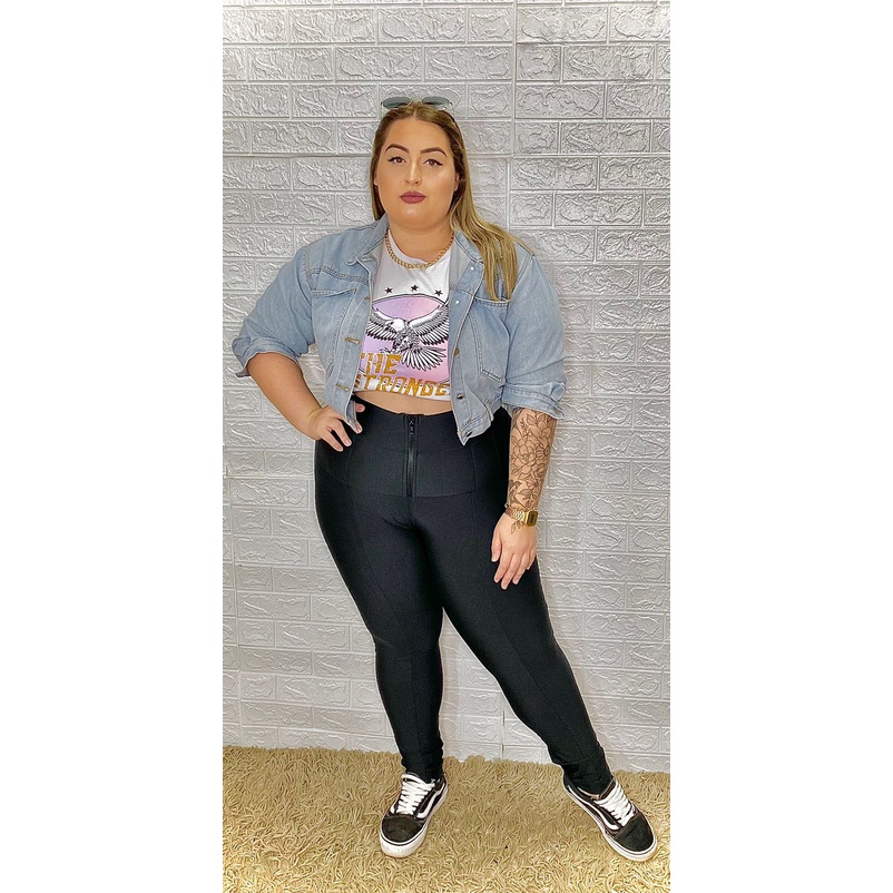 Calça Lipo Power Leggin Alta Modeladora Plus Size Montaria - Faz a Boa!