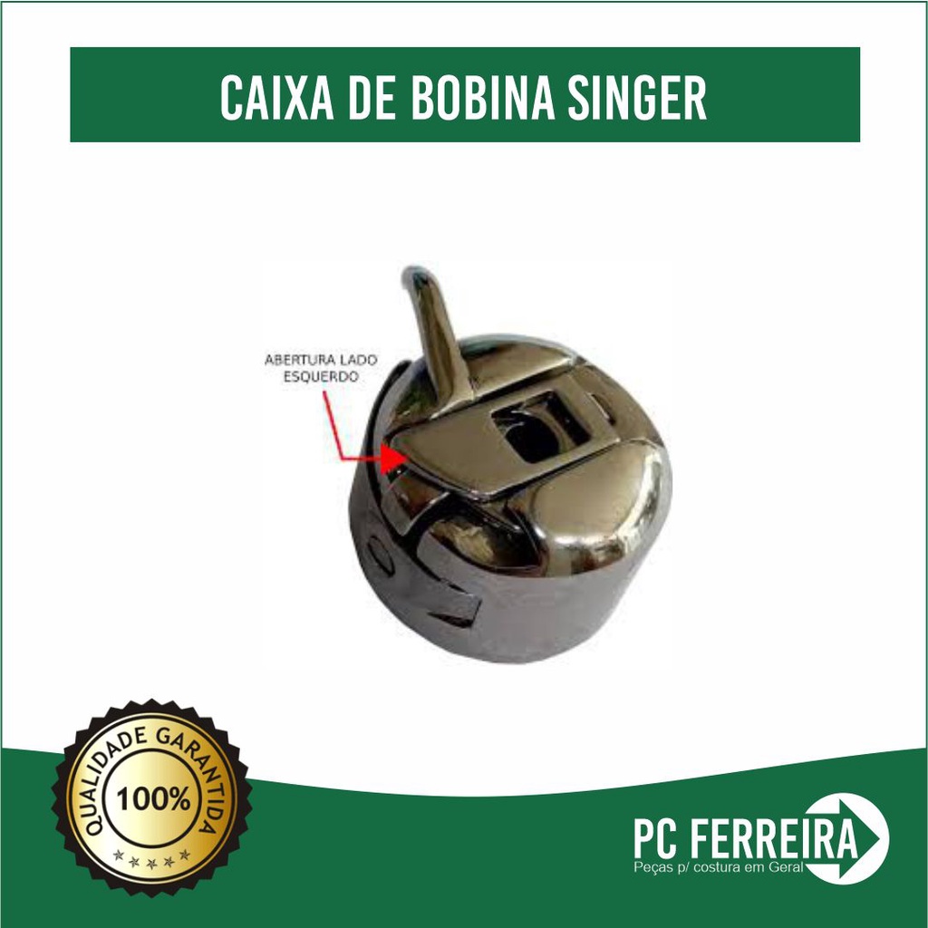 Caixa de Bobina Singer esquerda 15ch | Shopee Brasil