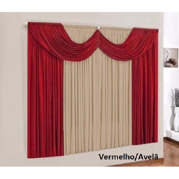 Cortina Paris para Janela 3,00m x 2,70m p/ Sala ou Quarto | Shopee Brasil