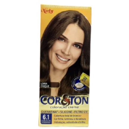 Tinta Cabelo Tintura coloração Cor e Ton 6.1 Louro Escuro Acinzentado ...
