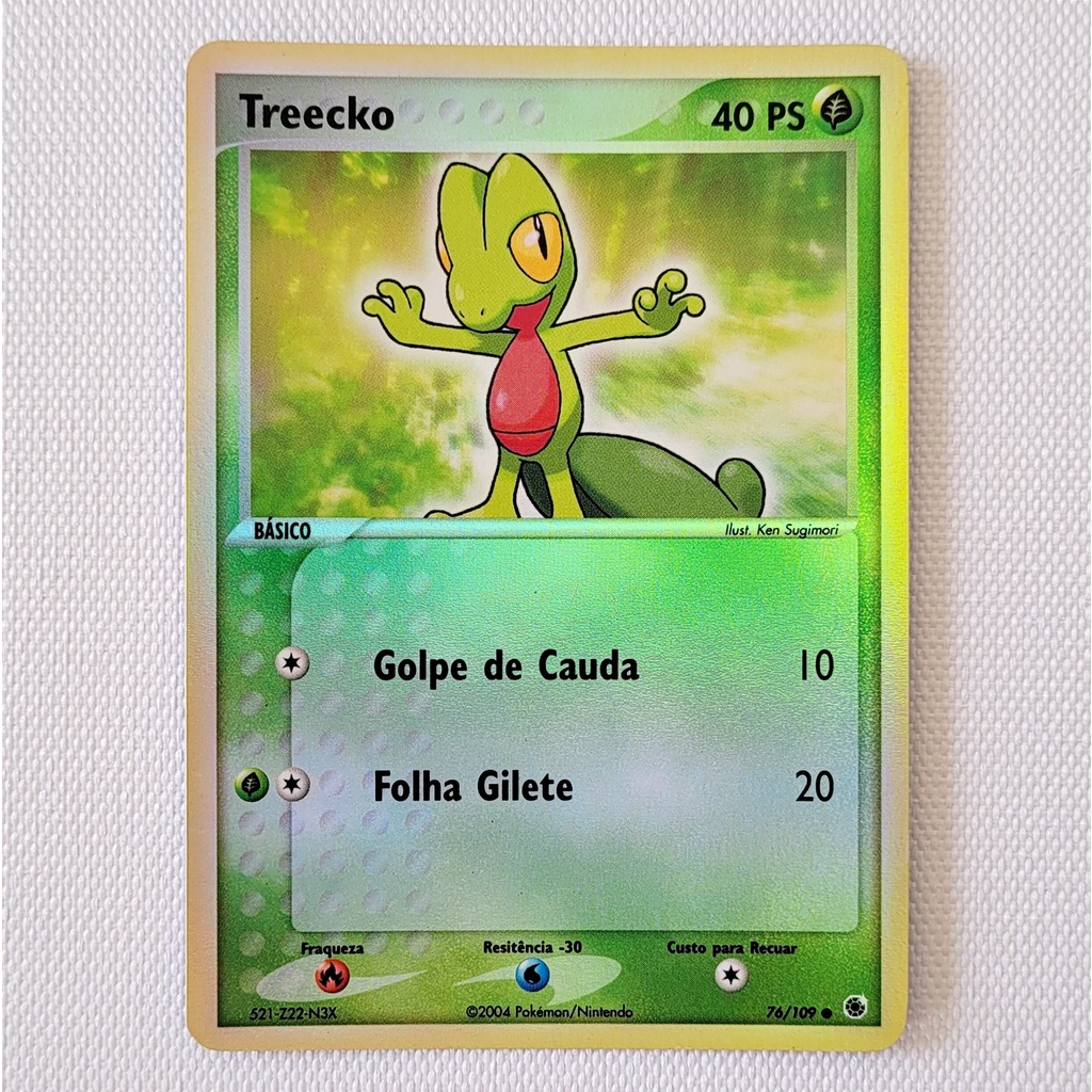 Carta Antiga Pokemon Treecko 76/109 Common Reverse Holo Ex Ruby ...