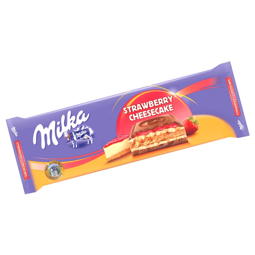 Chocolate Milka Strawberry Cheesecake 300g | Shopee Brasil