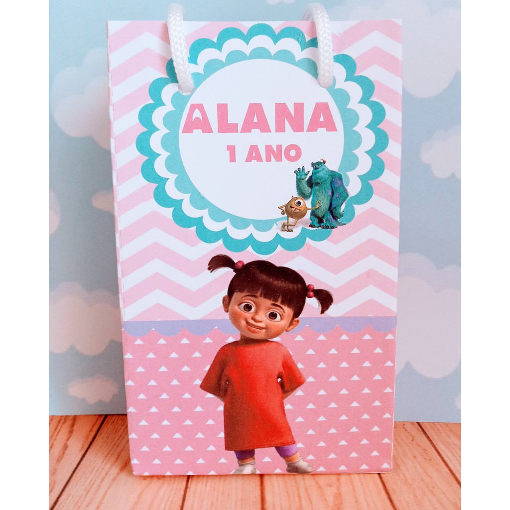 Sacola Personalizada Boo-Monstros Sa - Adicionamos Nome e Idade ...