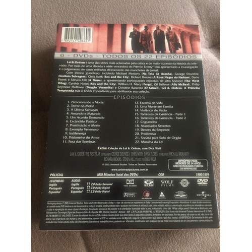 Box Dvd Lei & Ordem- Primeira Temporada- Digistack- 6 Discos | Shopee Brasil
