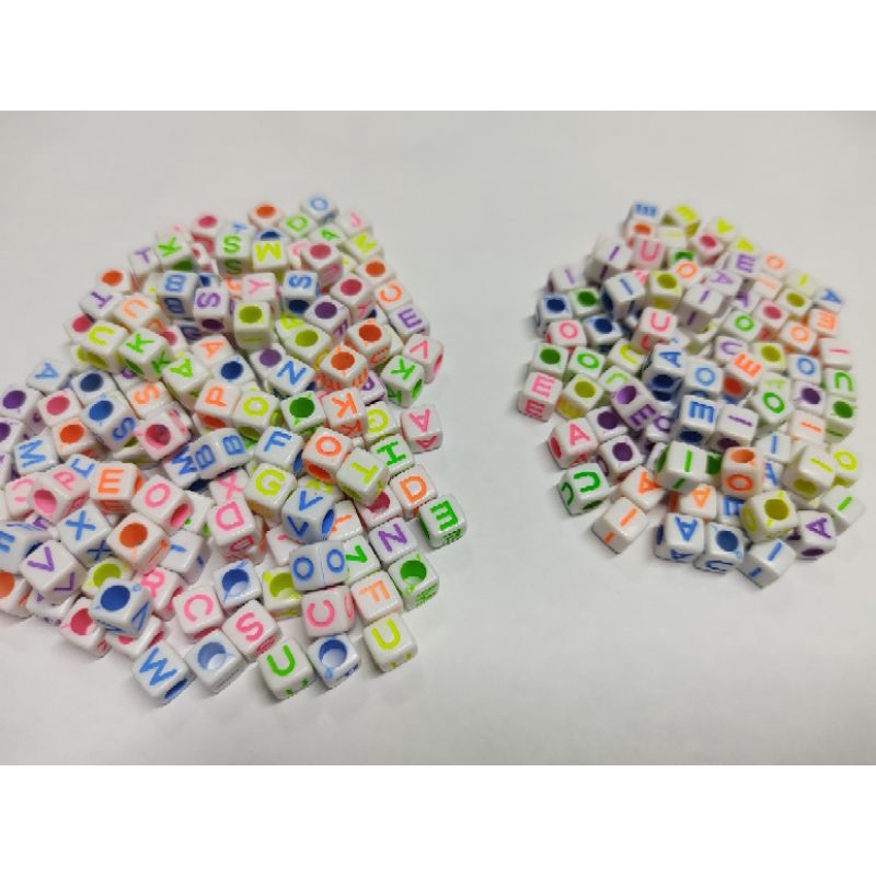 250 letras do alfabeto + 1000 vogais Combo de entremeio miçanga com ...
