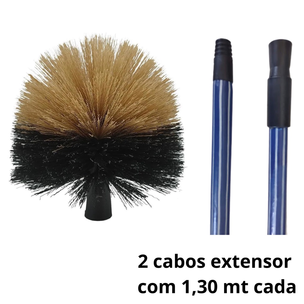 Vassoura Limpa Teto com Cabo Extensor de Madeira de 2,60 Mts | Shopee ...