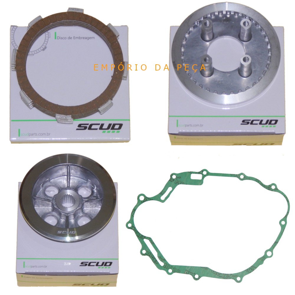Kit Embreagem Cubo Plato Discos Junta Para Cg 125 Fan 2009 Em Diante ...