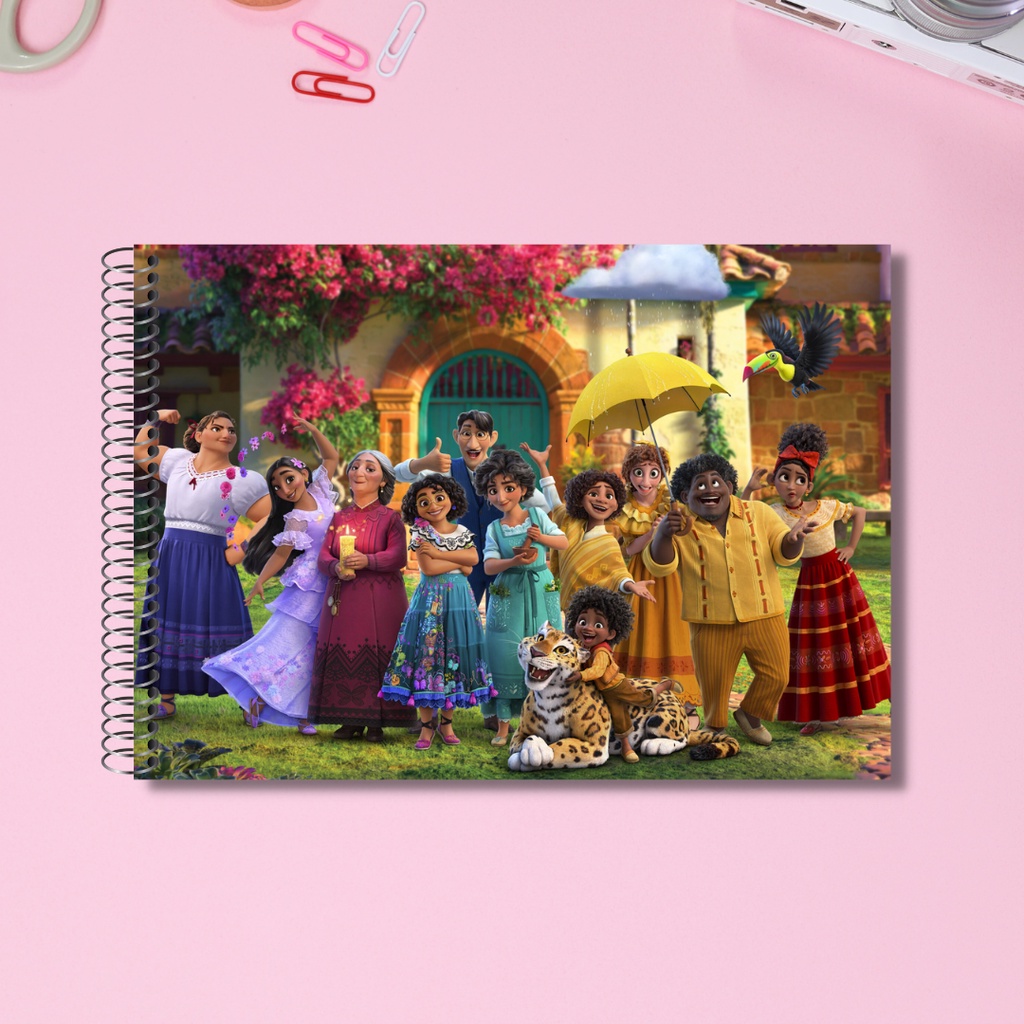 Caderno de Desenho Capa Mole Flexível com 96 folhas - Encanto | Shopee ...