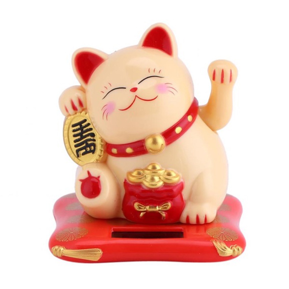 Maneki Neko Movido a Energia Solar Gato da Sorte Acolhendo Gato da ...