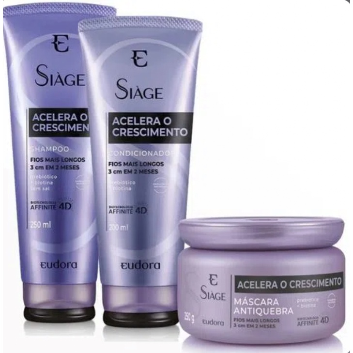 Eudora Kit Siàge Acelera O Crescimento ( Mascara Capilar 250 G ...