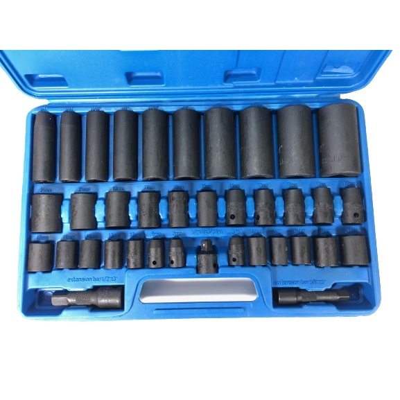 Kit Jogo Soquete Impacto 32 Peças Polegada E Mm 1/2 E 3/8 | Shopee Brasil