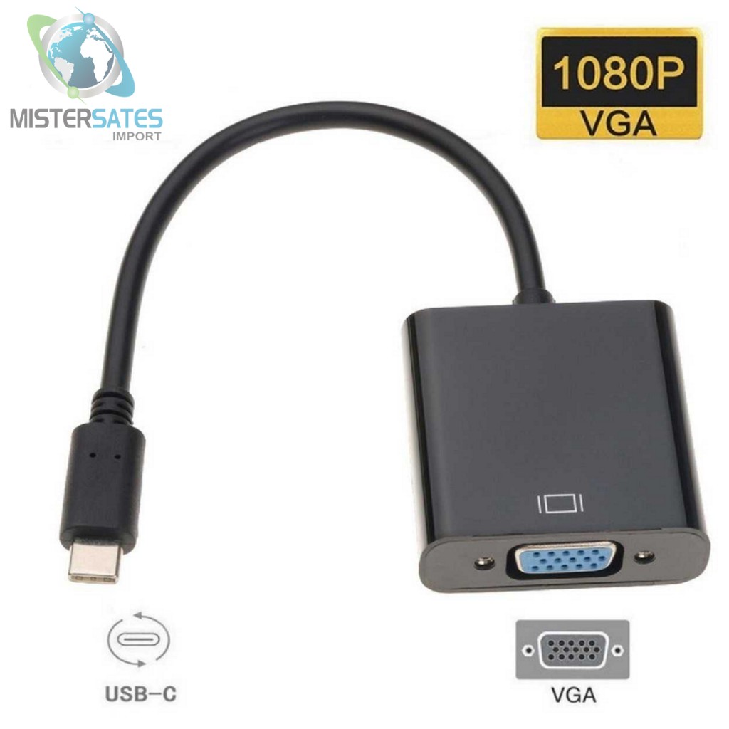 Cabo Usbc Vga Adaptador Para Macbook 12 Type C Usb 3.1 Usb-c Celulares ...