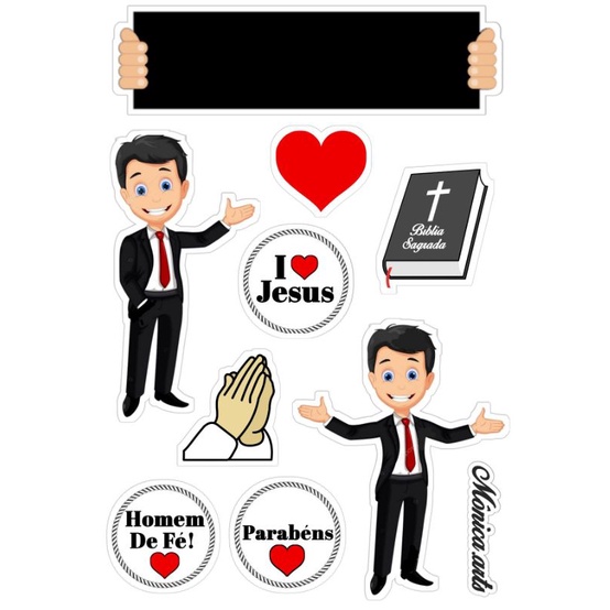 Topo Topper para bolo Evangelico igreja | Shopee Brasil