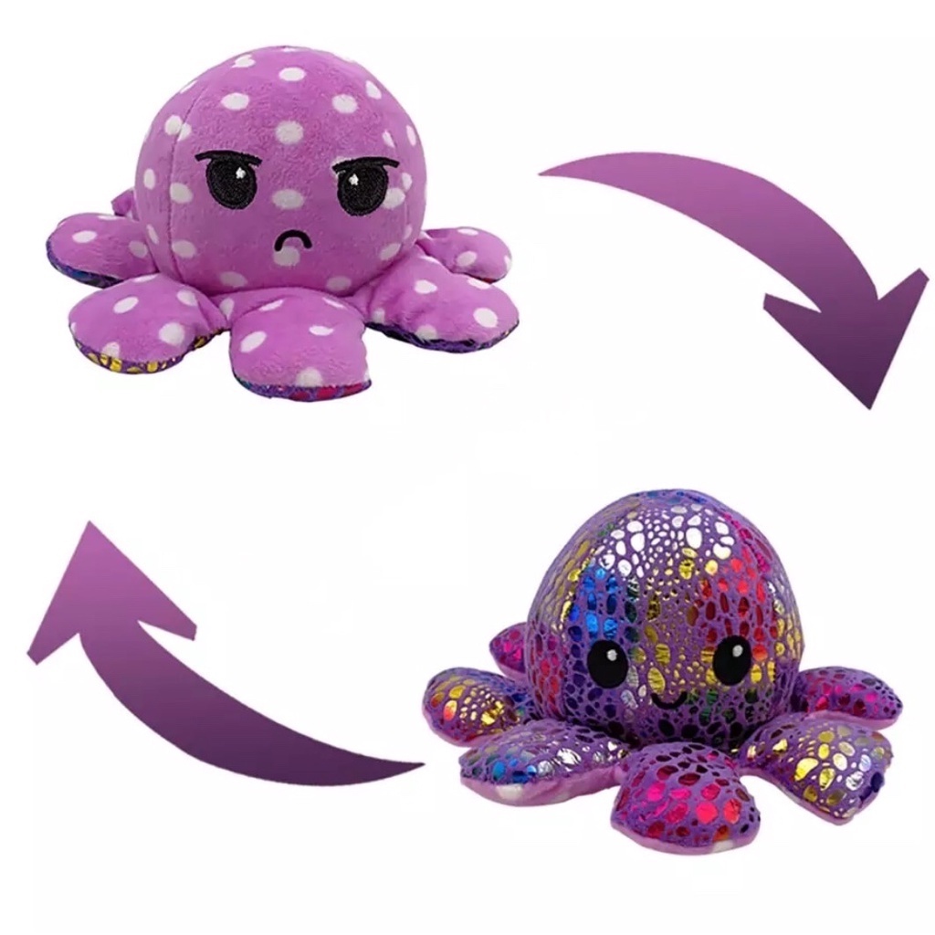 Polvinho do Humor Roxo Escama Reversivel Bravo Feliz | Shopee Brasil