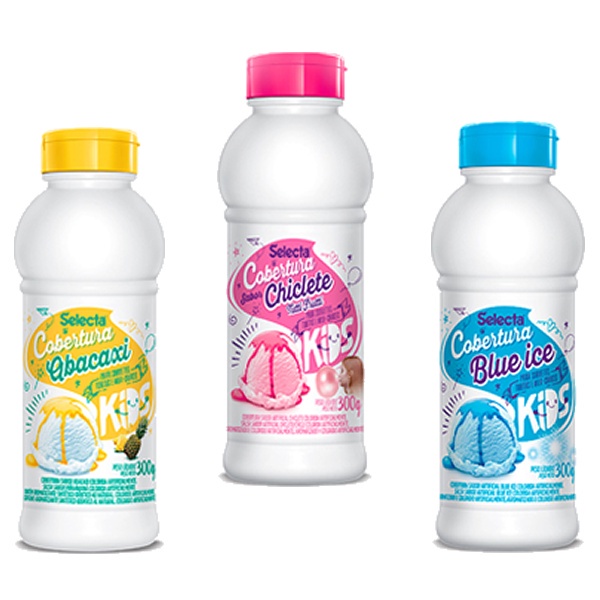 Cobertura para Sorvete e Açai Sabores Diversos Selecta Kids 300g ...
