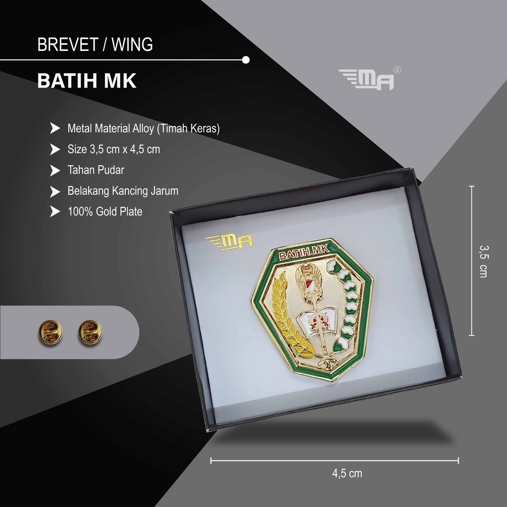 Asa De BATIH MK PDH BRIVET PIN | Shopee Brasil