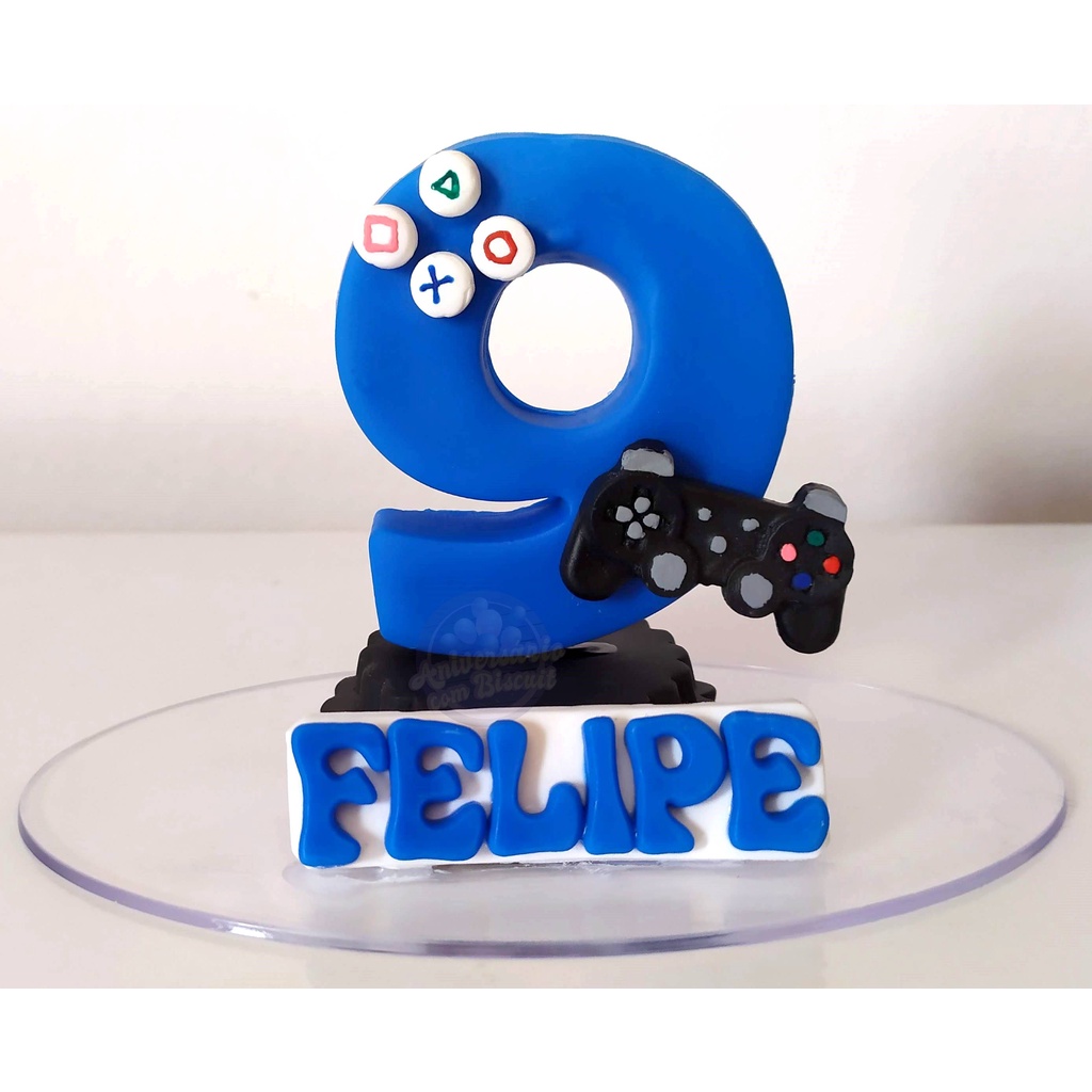 Vela Personalizada de Biscuit - Topo de bolo - Decoração Festa ...