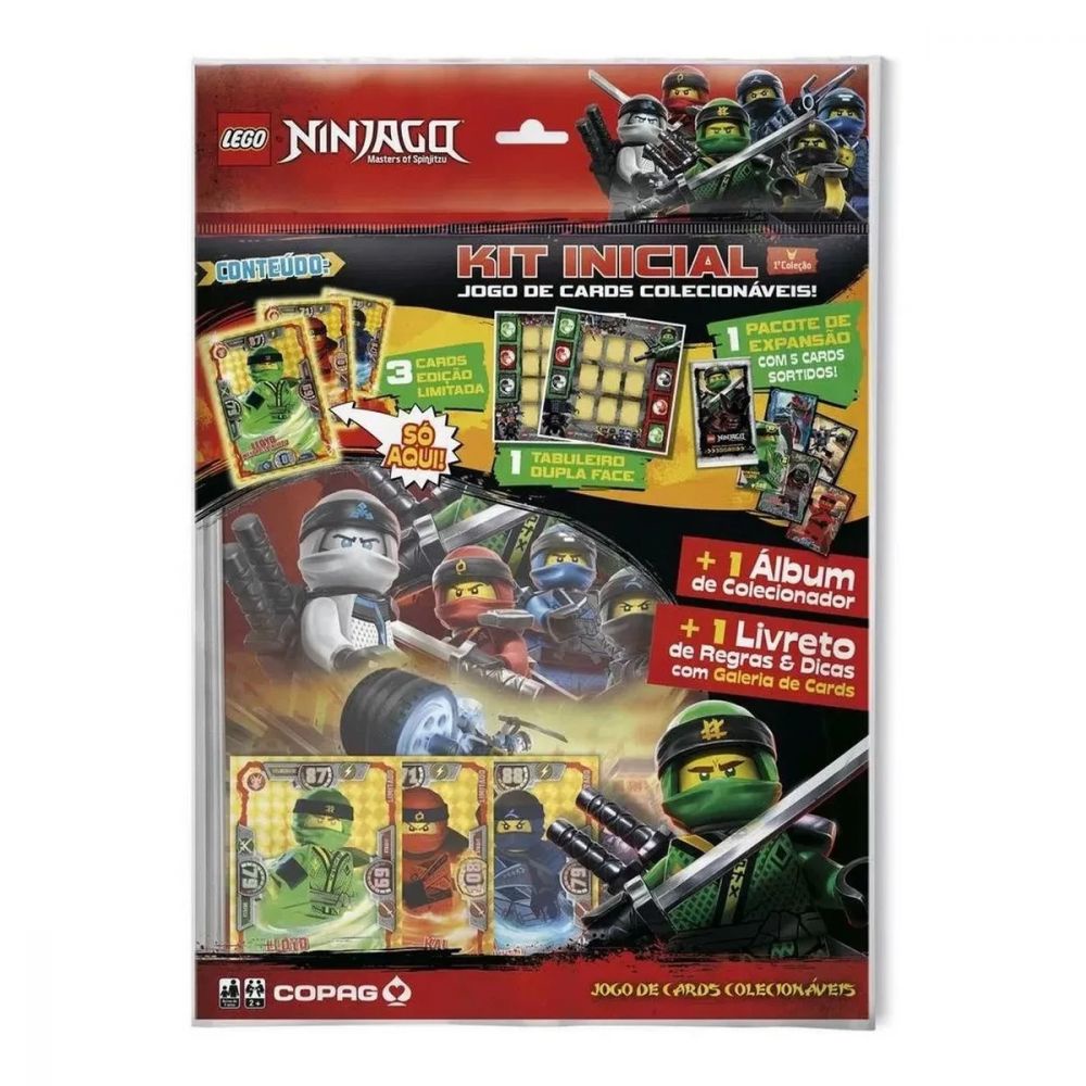 Kit Inicial Ninjago Lego Album + Livreto + Cards Exclusivos Copag ...