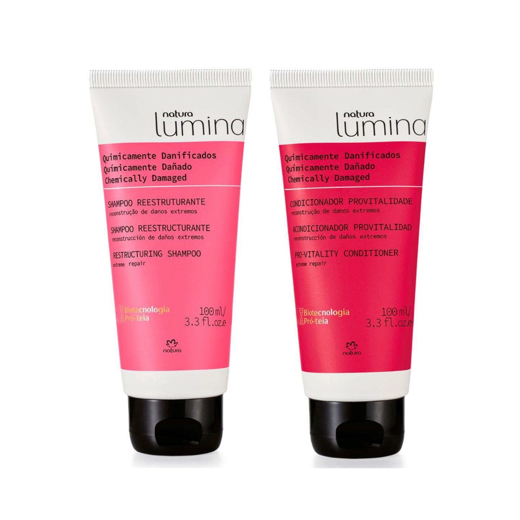 kit Shampoo e Condicionador Reestruturante para Cabelos Quimicamente ...