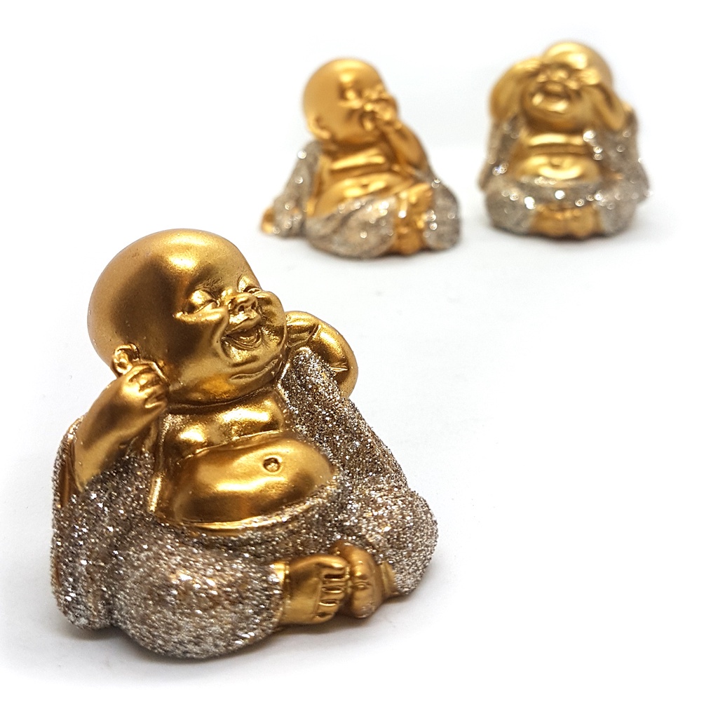 Trio De Buda Estatueta Cego Surdo Mudo Estatueta Buda 4 cm | Shopee Brasil