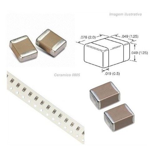 4000x Capacitor Ceramico Smd 0805 5,6pf/50v 10% C0g Tdk | Shopee Brasil