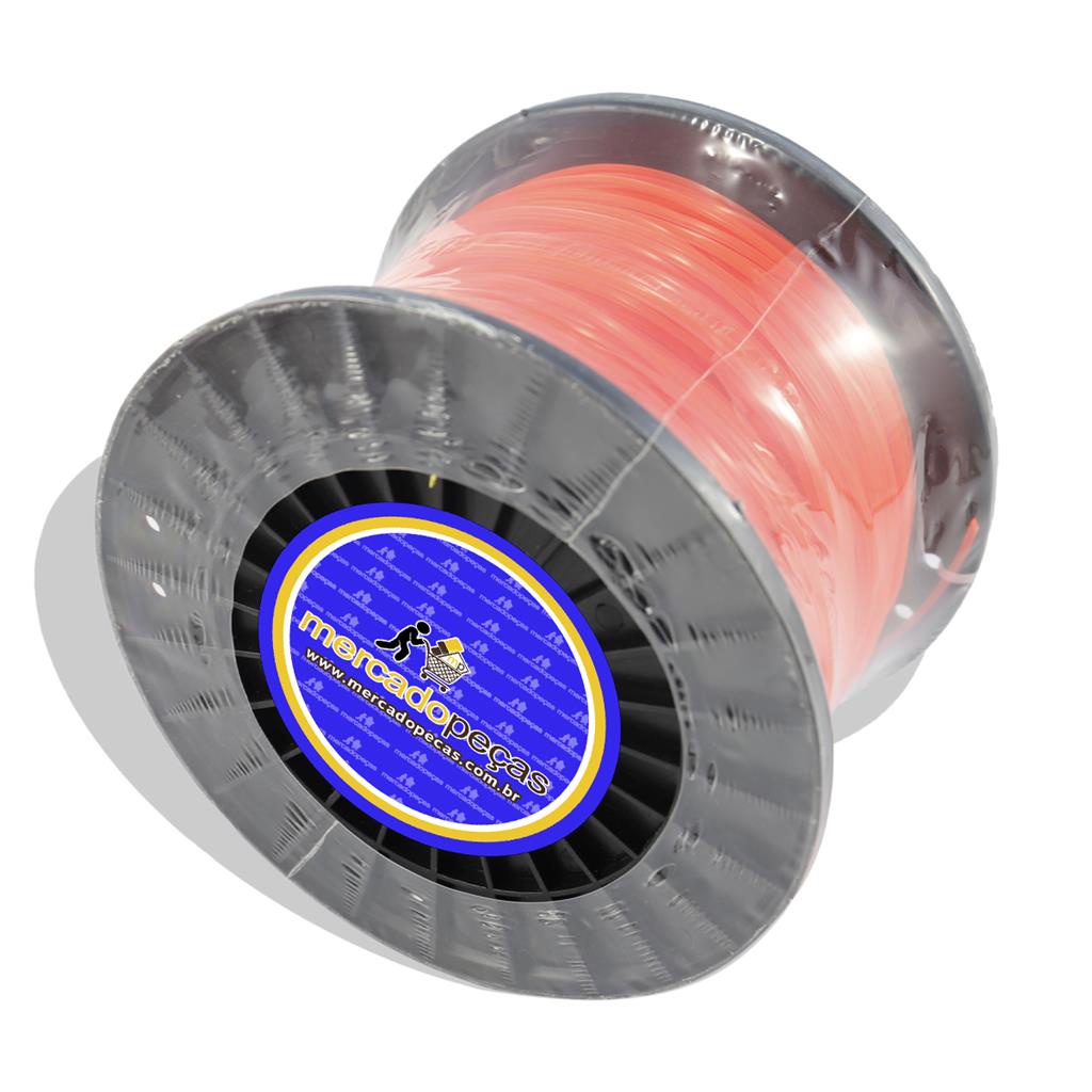 Kit 2 Bobina Fio Nylon Quadrado Para Rocadeira 1,8mm 2kg | Shopee Brasil