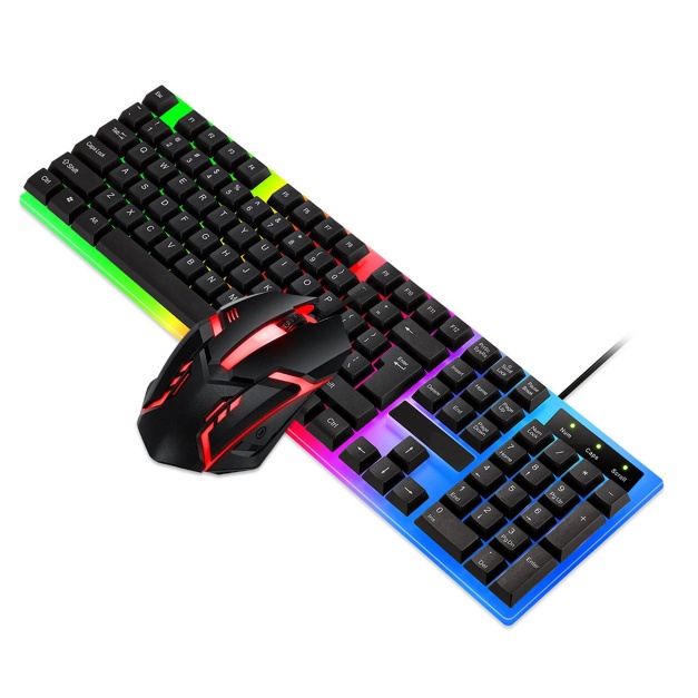 Kit Teclado e Mouse Gamer Com Led Rgb TWOLF 230 com fio | Shopee Brasil