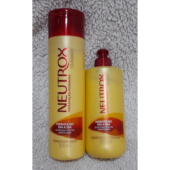 Kit Neutrox Clássico Condicionador 300ml Creme Para Pentear 300ml ...