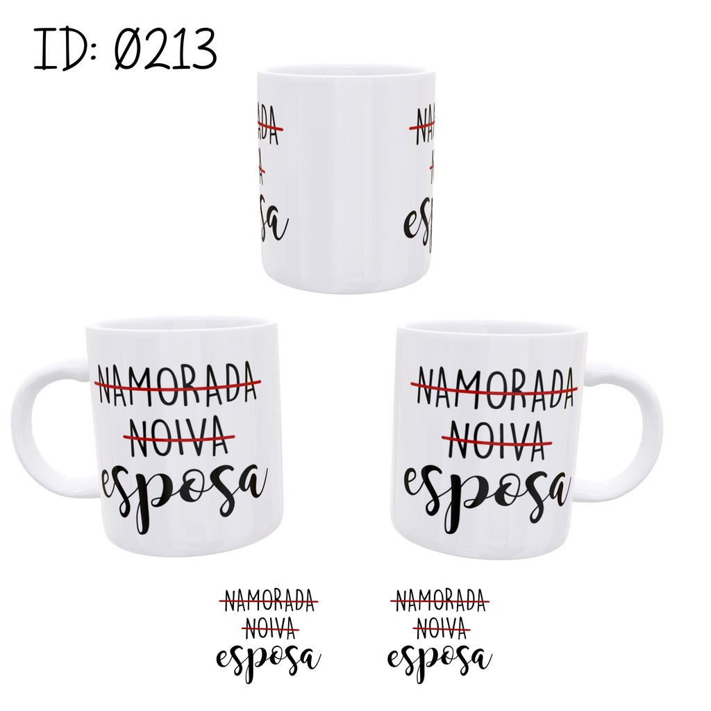 Caneca Casal Namorada Noiva Esposa Namorado Noivo Esposo Par Couple ...