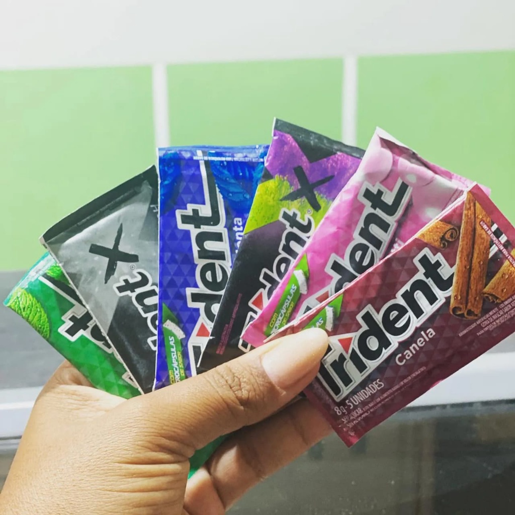 Chiclete Trident macio com sabor refrescante e duradouro. | Shopee Brasil