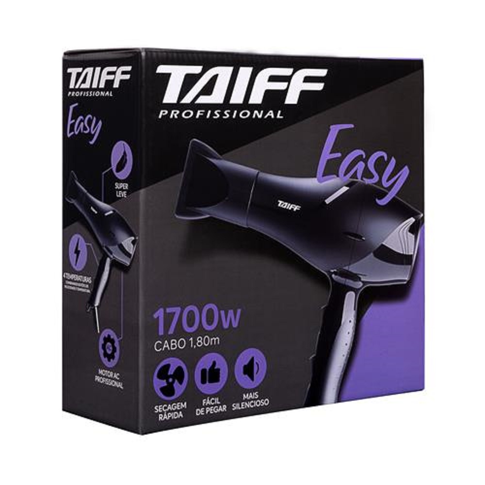 SECADOR DE CABELO TAIFF EASY 1700W 110/127V NOVO NA CAIXA COM GARANTIA ...