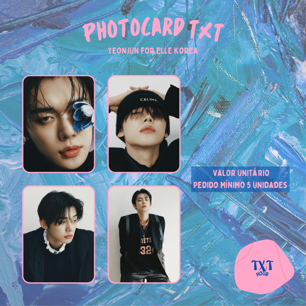 PHOTOCARD TXT (TOMORROW X TOGETHER) YEONJUN FOR ELLE KOREA | kpop card fanmade | Shopee Brasil