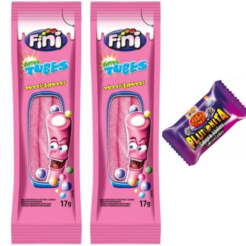Dois Fini Tubes Tutti Frutti ácido (17G) + 1 plutonita SORTIDO | Shopee ...