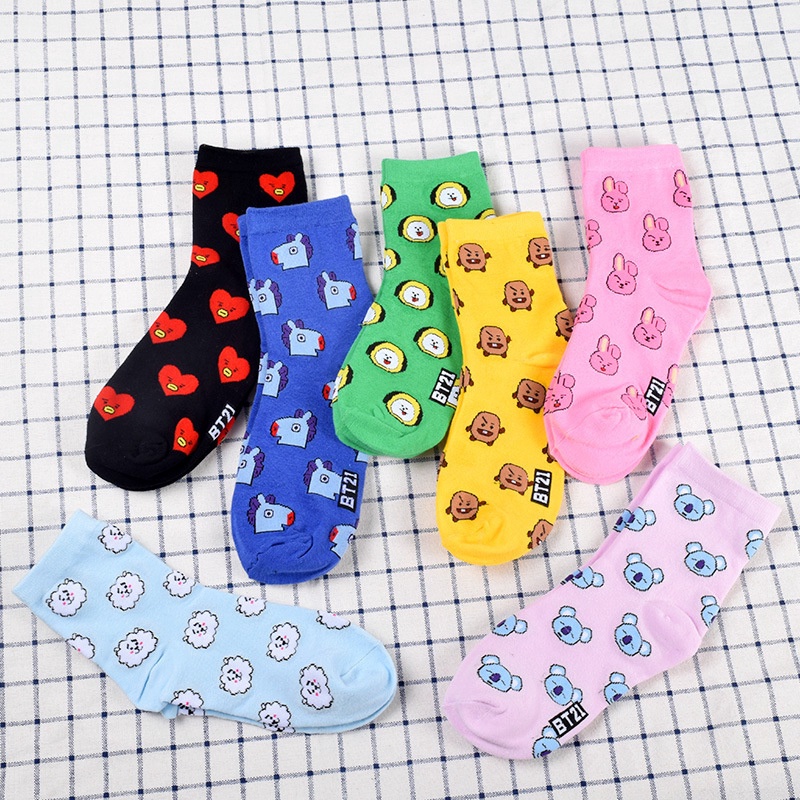 KPOP BTS Bangtan Boys BT21 Meias Desenho TATA COOKY | Shopee Brasil KPOP BTS Bangtan Boys BT21 Meias Desenho TATA COOKY | Shopee Brasil
