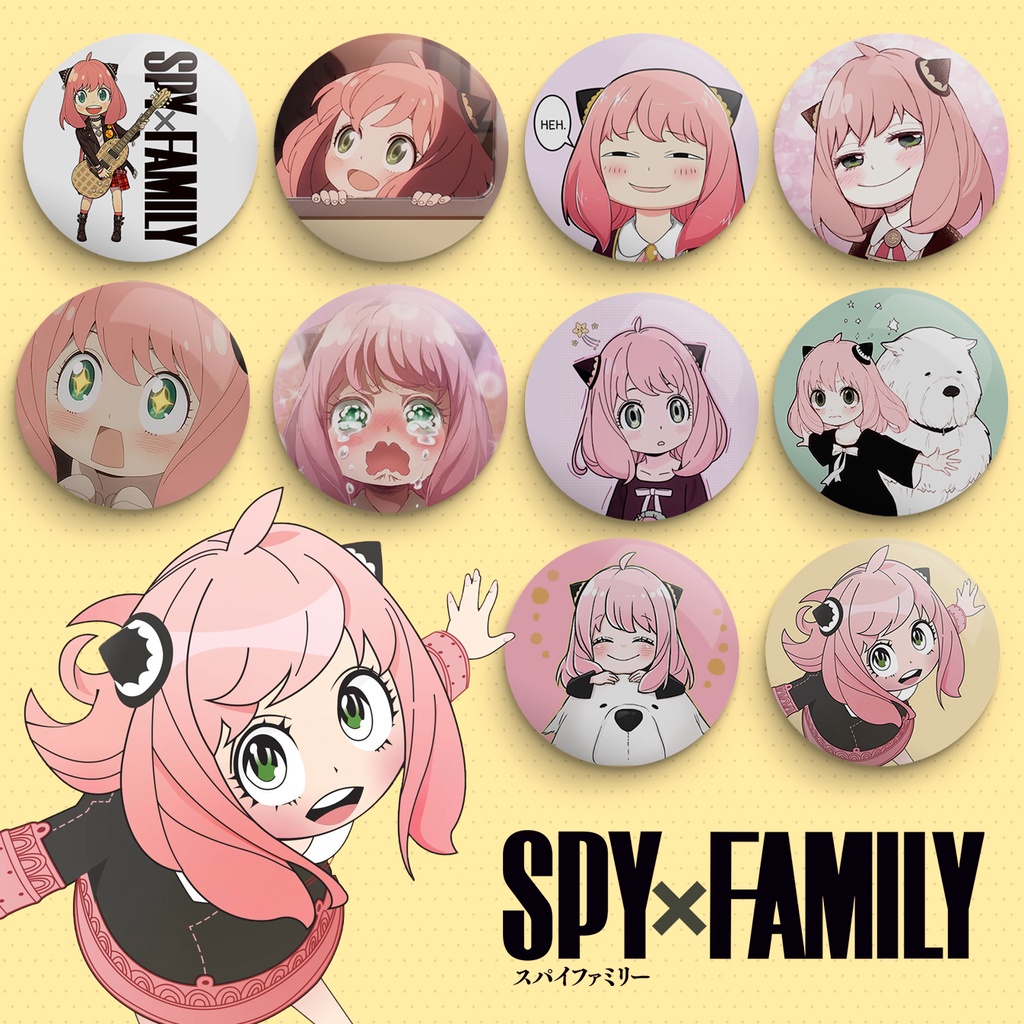Botton ANYA SPY FAMILY - 3,5cm broche boton button buton anime Spy ...