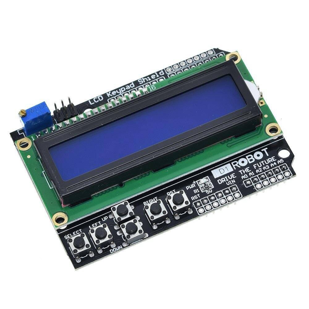Lcd Keypad Shield Display Lcd 16x2 Backlight Azul | Shopee Brasil