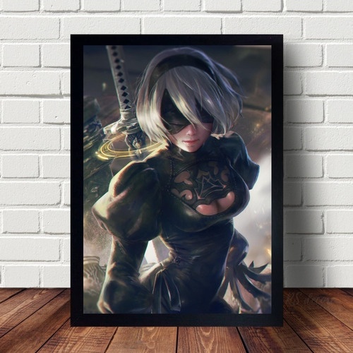 Quadro 60x40 Poster Nier Automata | Shopee Brasil